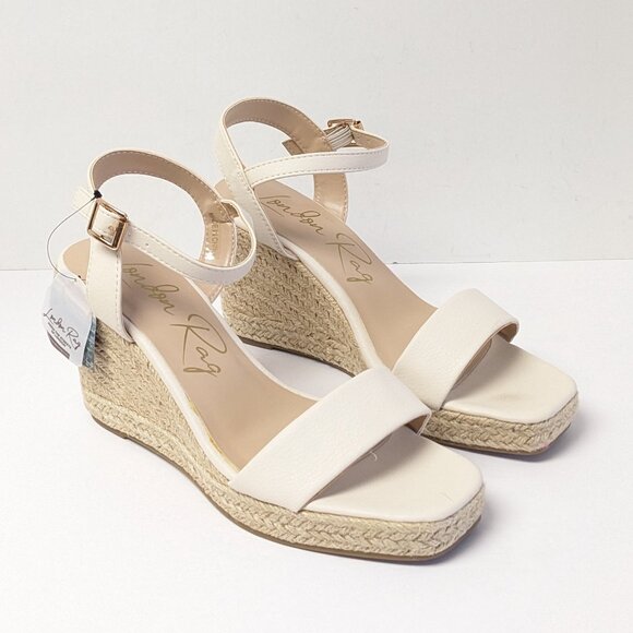 London Rag | Shoes | London Rag Augie Wedge Sandals White Womens 9 ...